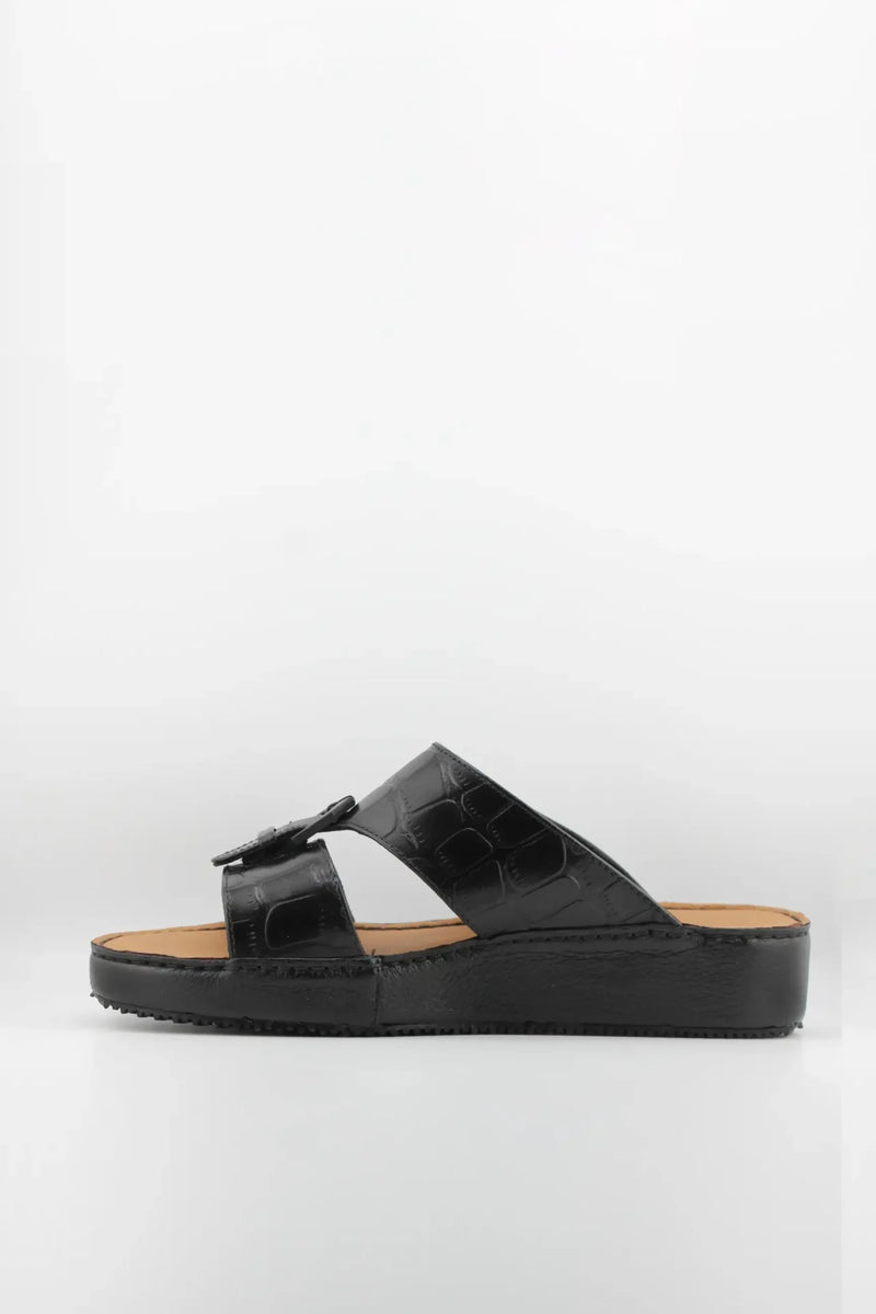 DFC Relax Men Croc-Embossed Slide Sandals – Nivel Shoes